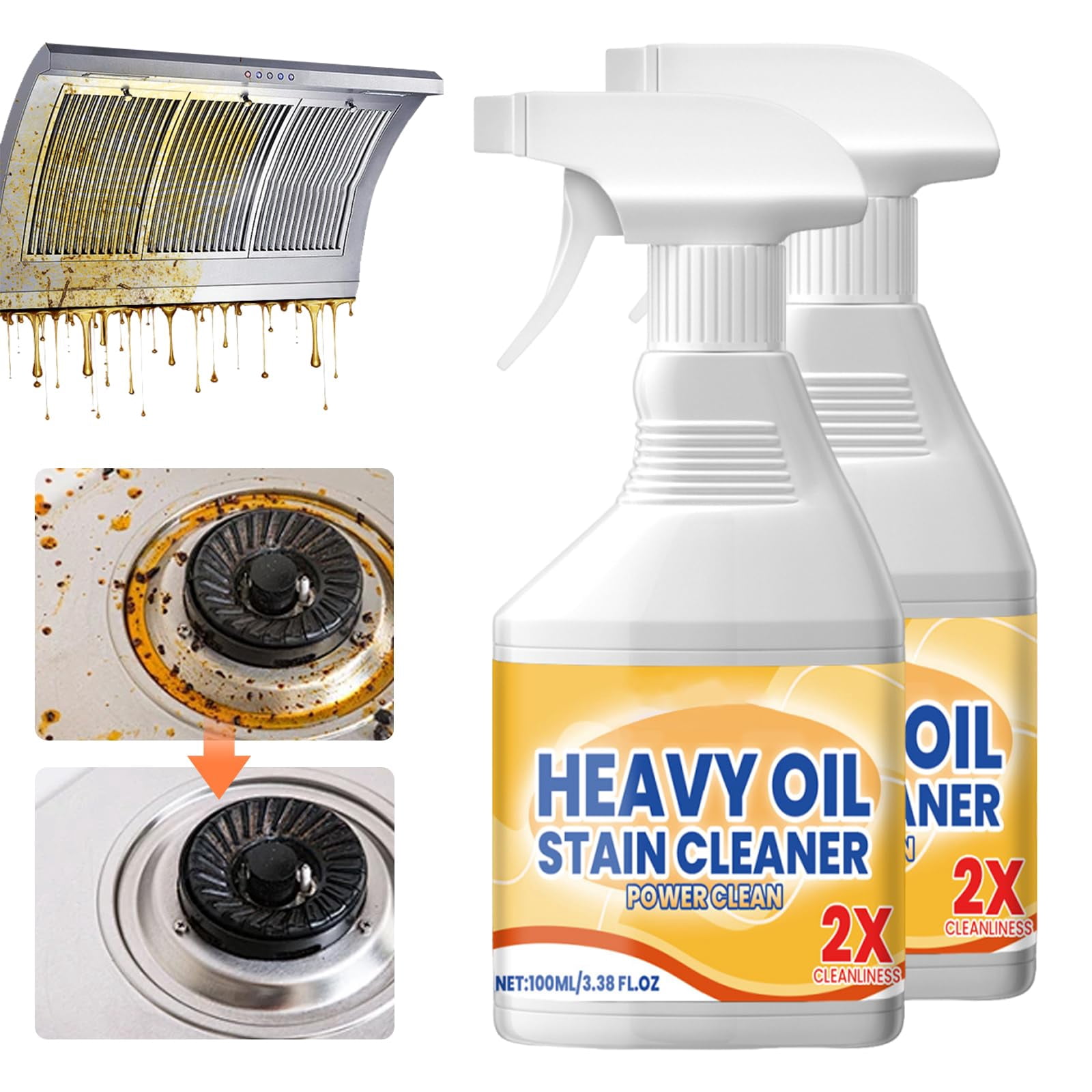 2026 New Heavy Duty Kitchen Grease Cleaner Spray - All-Purpose Oil ...