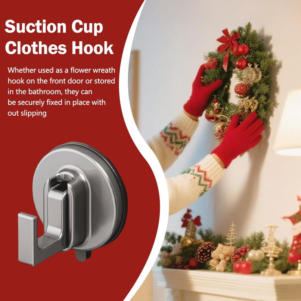 2026 New Heavy Duty Suction Cup Wreath Hanger, No Drill Wreath Holder ...