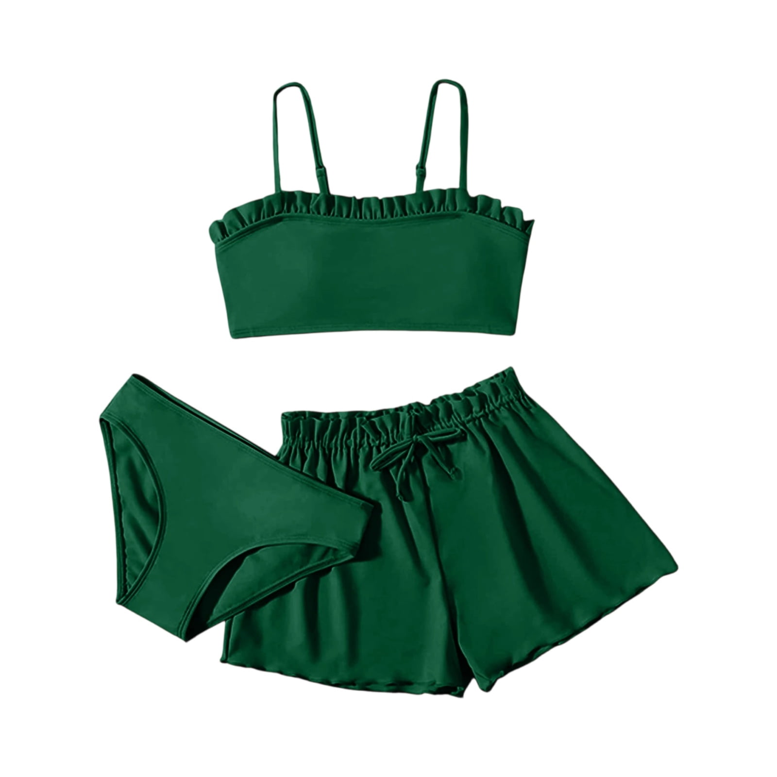 2026 New High Waisted Bikini Sets Sporty Three Piece Swimsuits Color ...