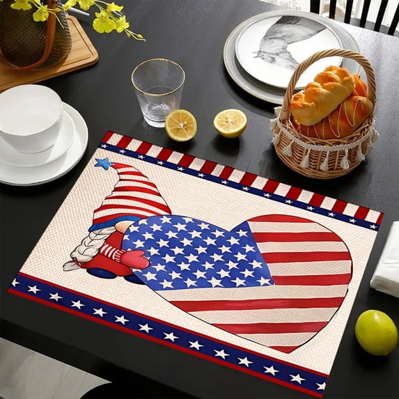 2026 New Home Decor Independence Day Series Placemats Linen Printed ...