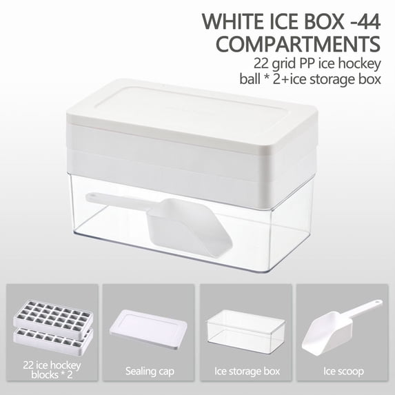 2026 New Ice Cube Tray Mold with Lid Food Grade Refrigerator Ice Box ...
