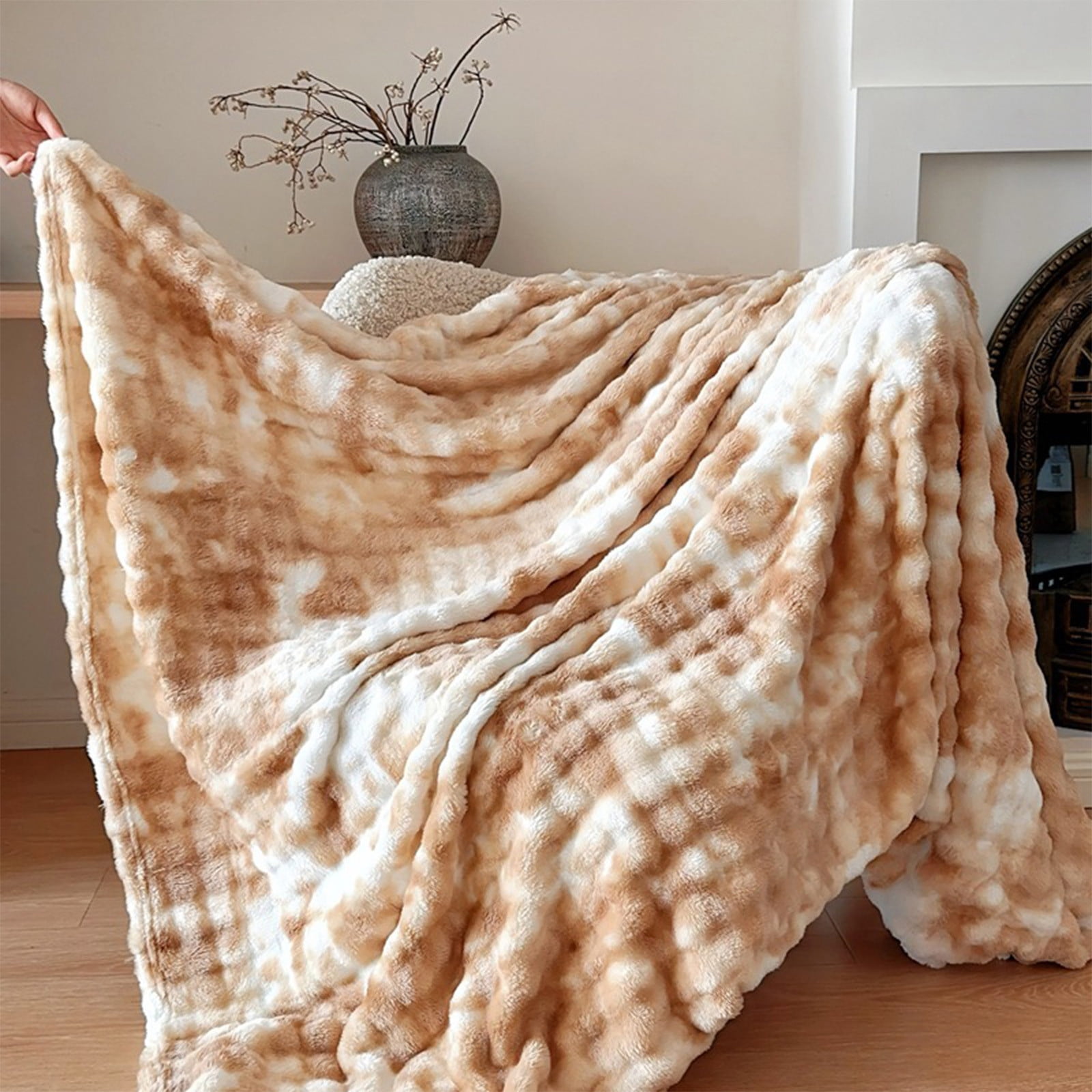 2026 New Imitation Rabbits Hair Fleece Blanket Office Nap Blanket Air ...