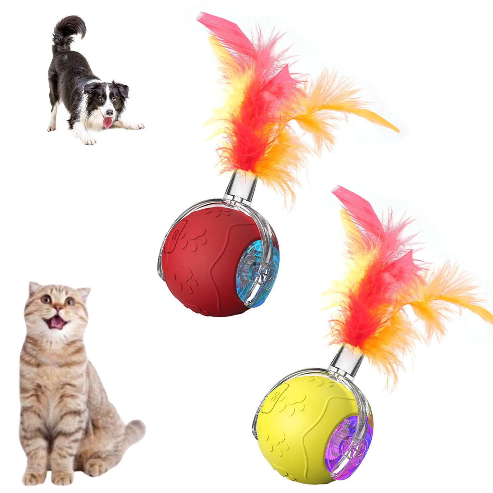 2026 New Interactive Cat Toy Ball, Motion Activated Cat Toys for Indoor ...