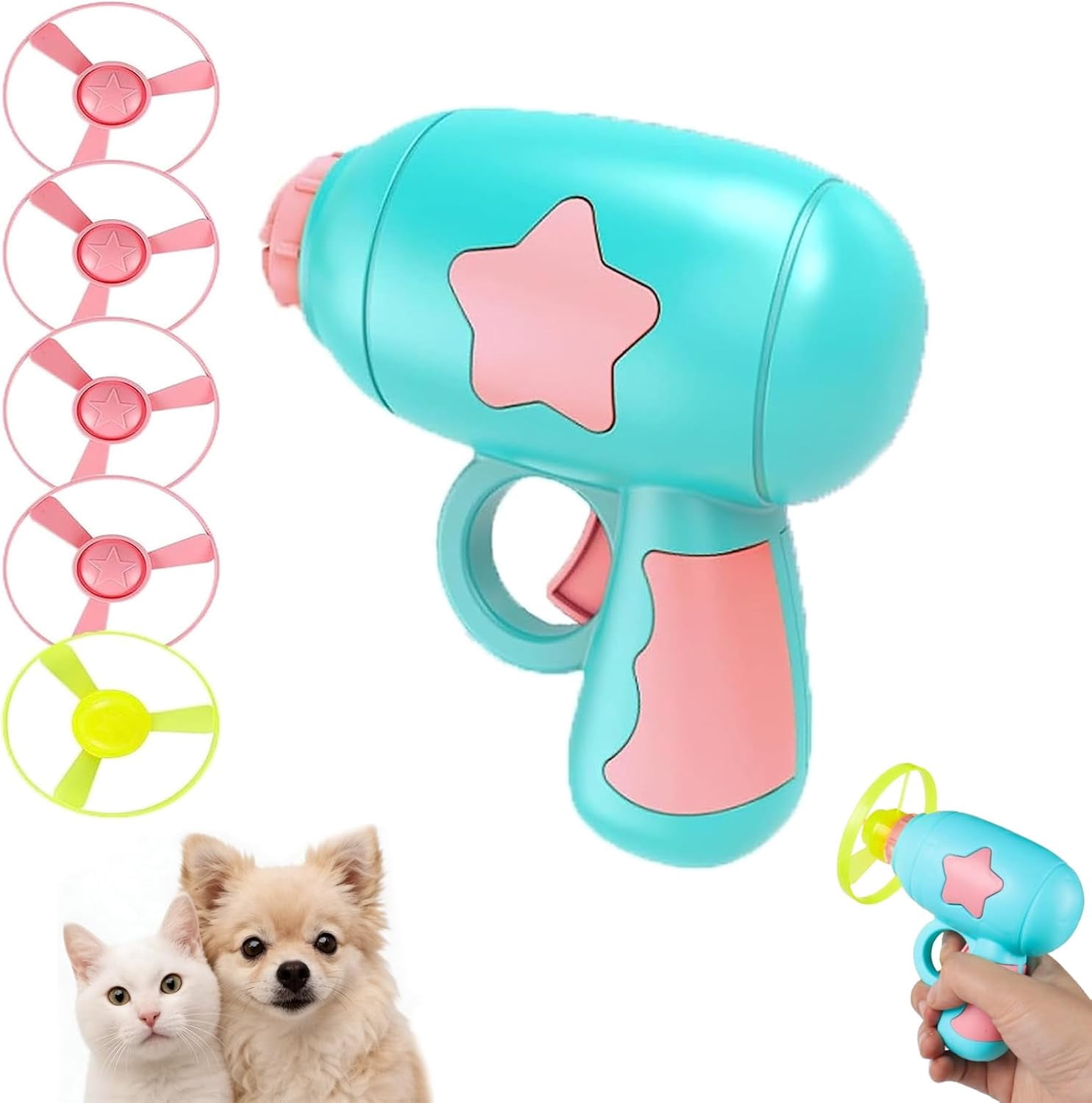 2026 New Interactive Cat Toy Disc Launcher, Light-Up Flying Disc Saucer ...