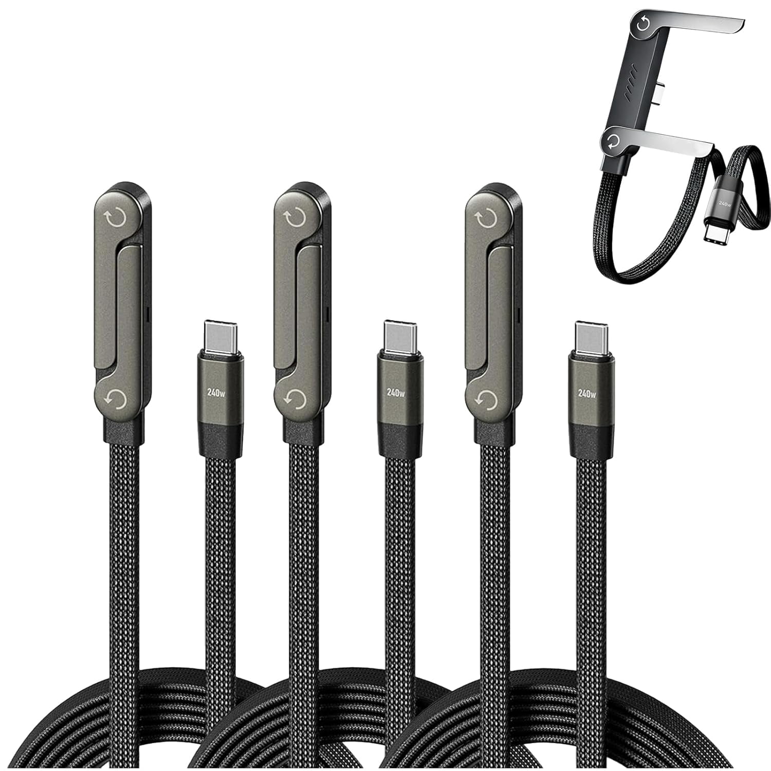 2026 New Invisible Holder Charger Cable With Stand, Braided Fast Charge ...