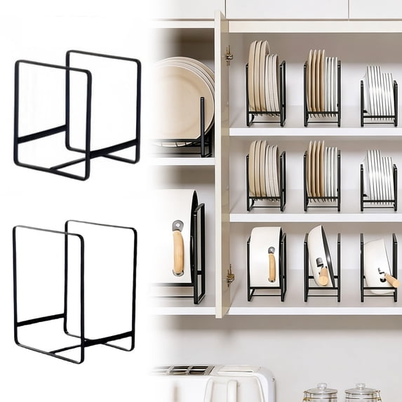 2026 New Japanese Style Vertical Dish Rack, Rustproof Metal Plate Bowl ...