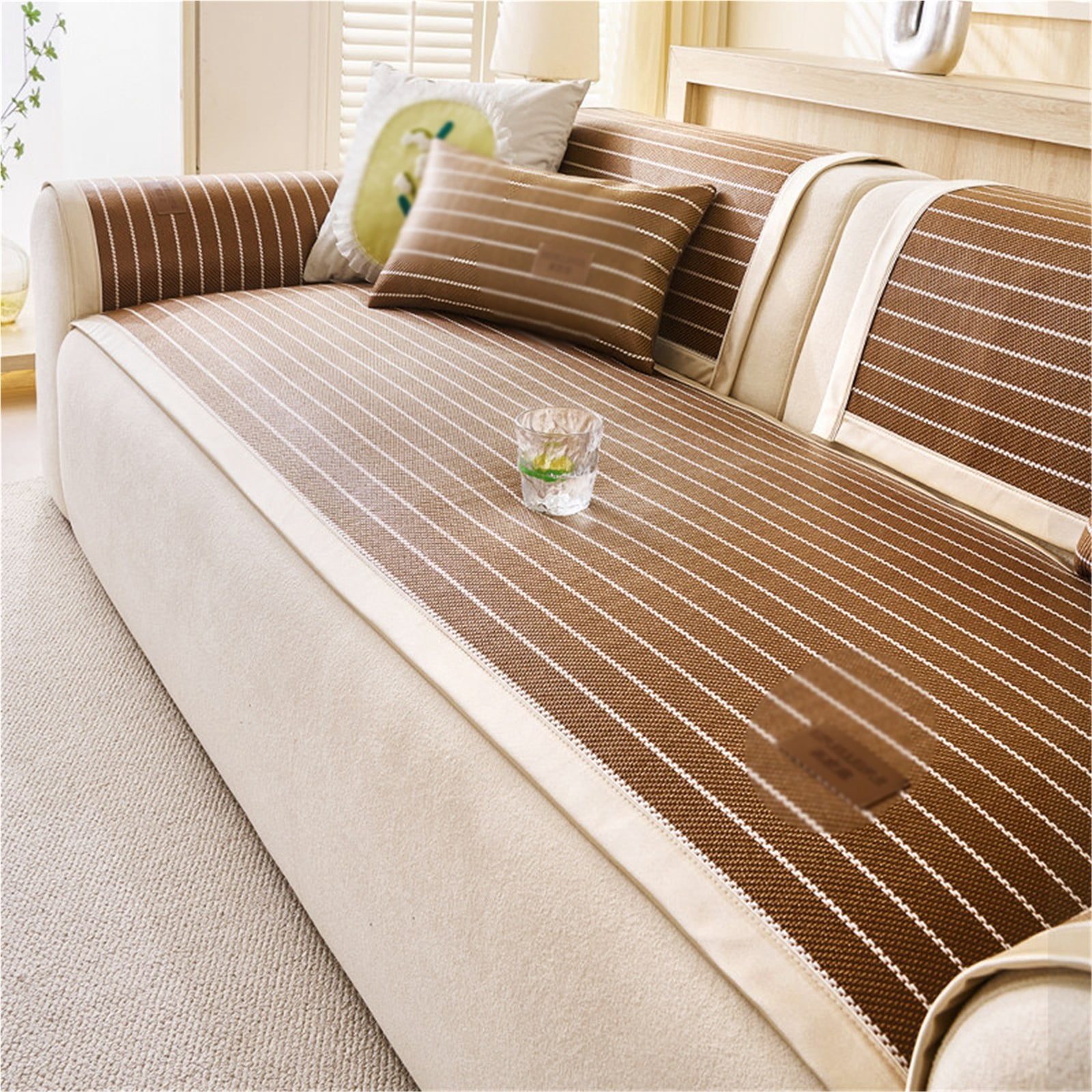 2026 New JapaneseStyle Cooling Rattan Sofa Cushion, NonSlip Summer ...