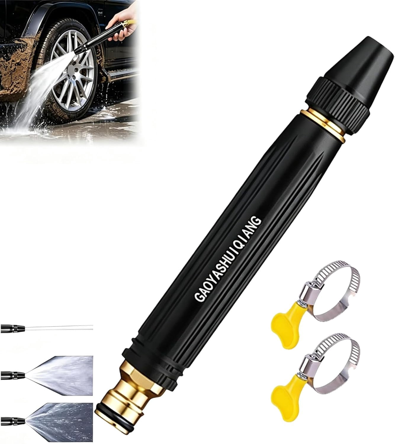 2026 New Jet Nozzle Power Washer for Garden Hose, Garden Hose Nozzle ...