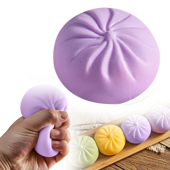 2026 New Jumbo Purple Dumpling Squishy with Steamer, Giant Bao Bun ...