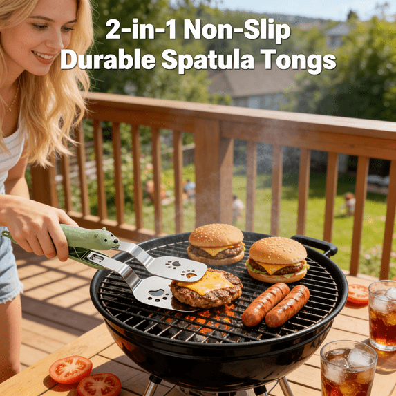 2026 New Kitchen Cooking Tongs Egg Flipper Spatula, Stainless Steel ...