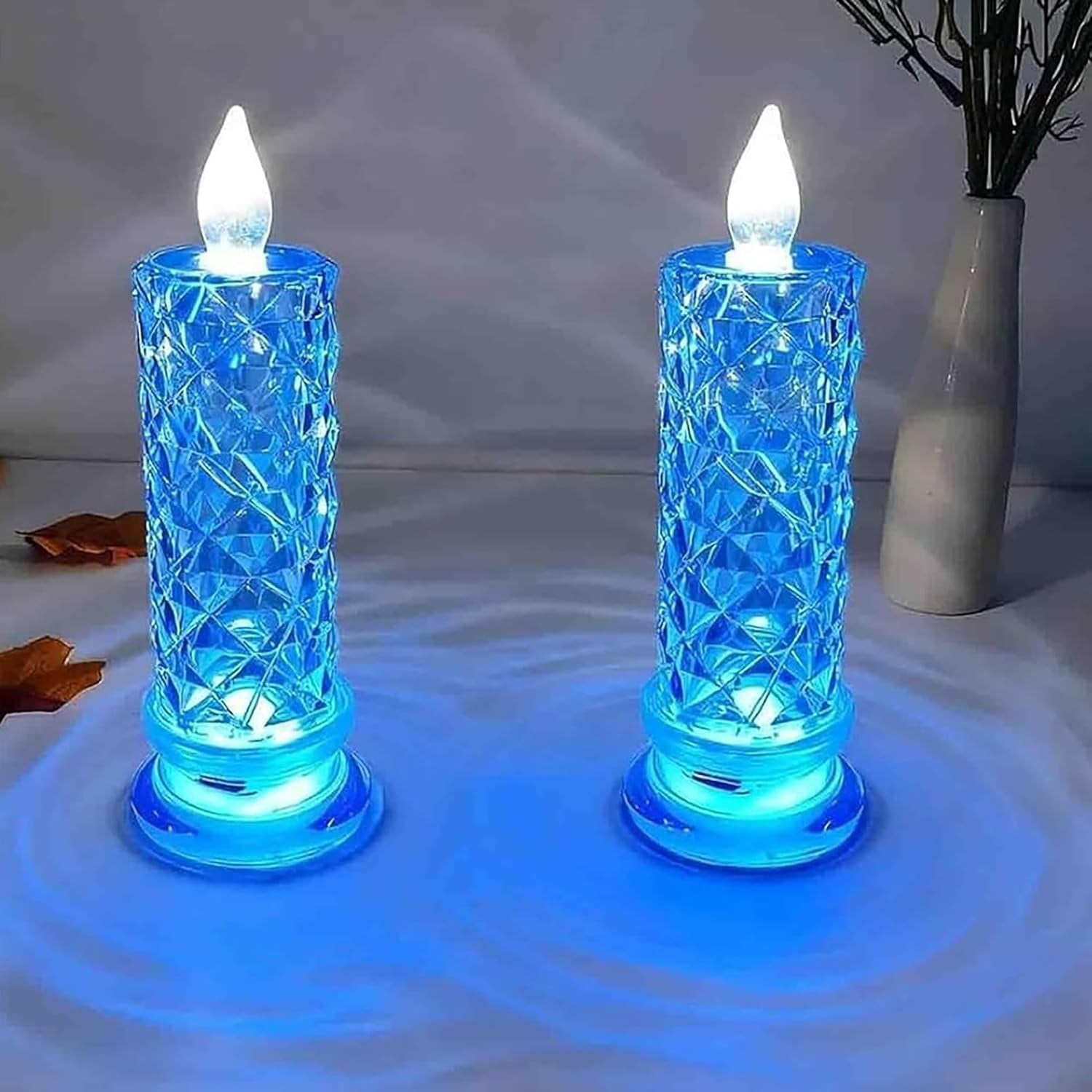 2026 New LED Crystal Candle Lights- Romantic Tabletop Night Lights ...