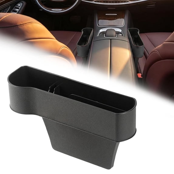 2026 New Leather Car Seat Filler Organizer, Driver Side Console Storage ...