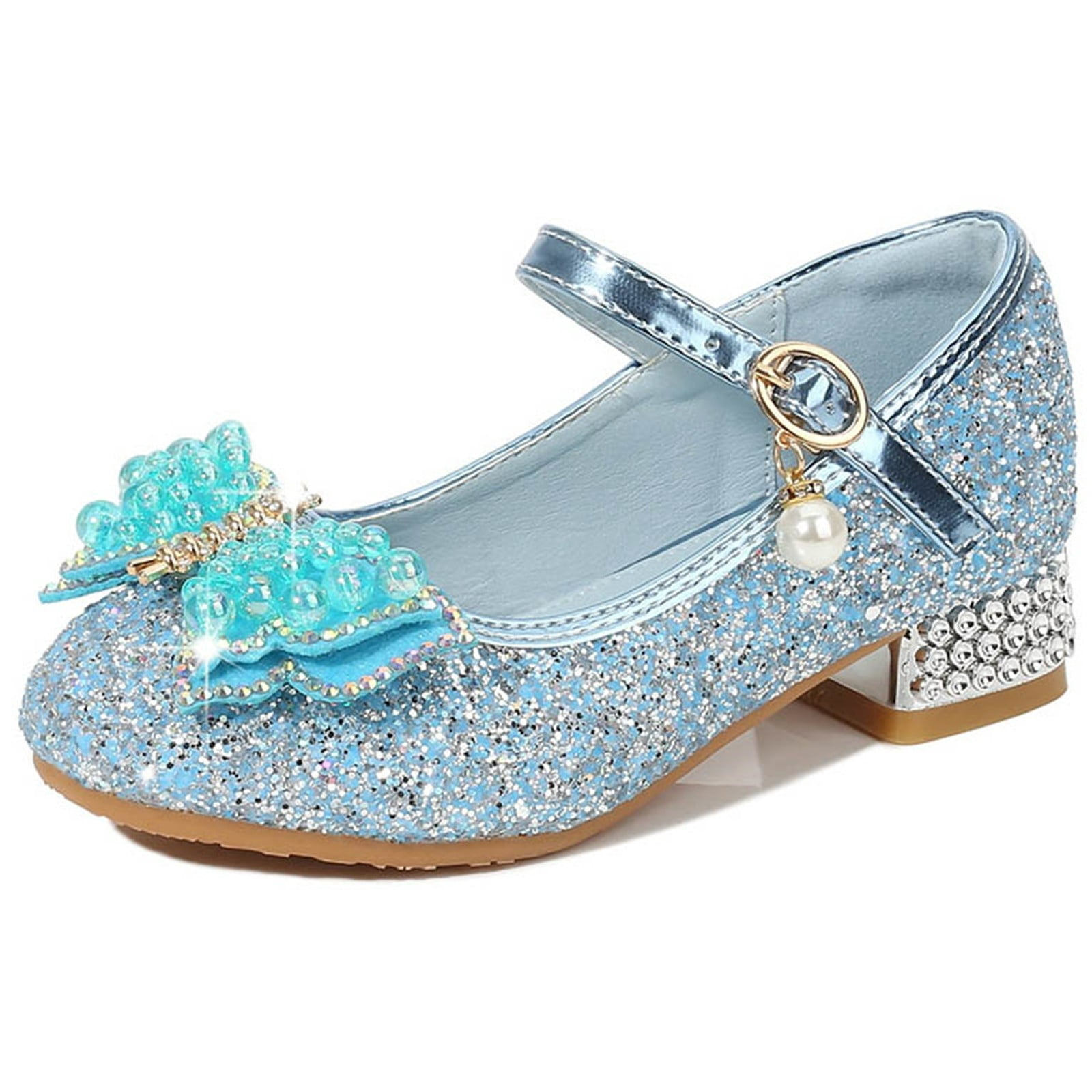 2026 New Limit-time Offer, Girls Casual Heels Shoes Sequins Performance ...