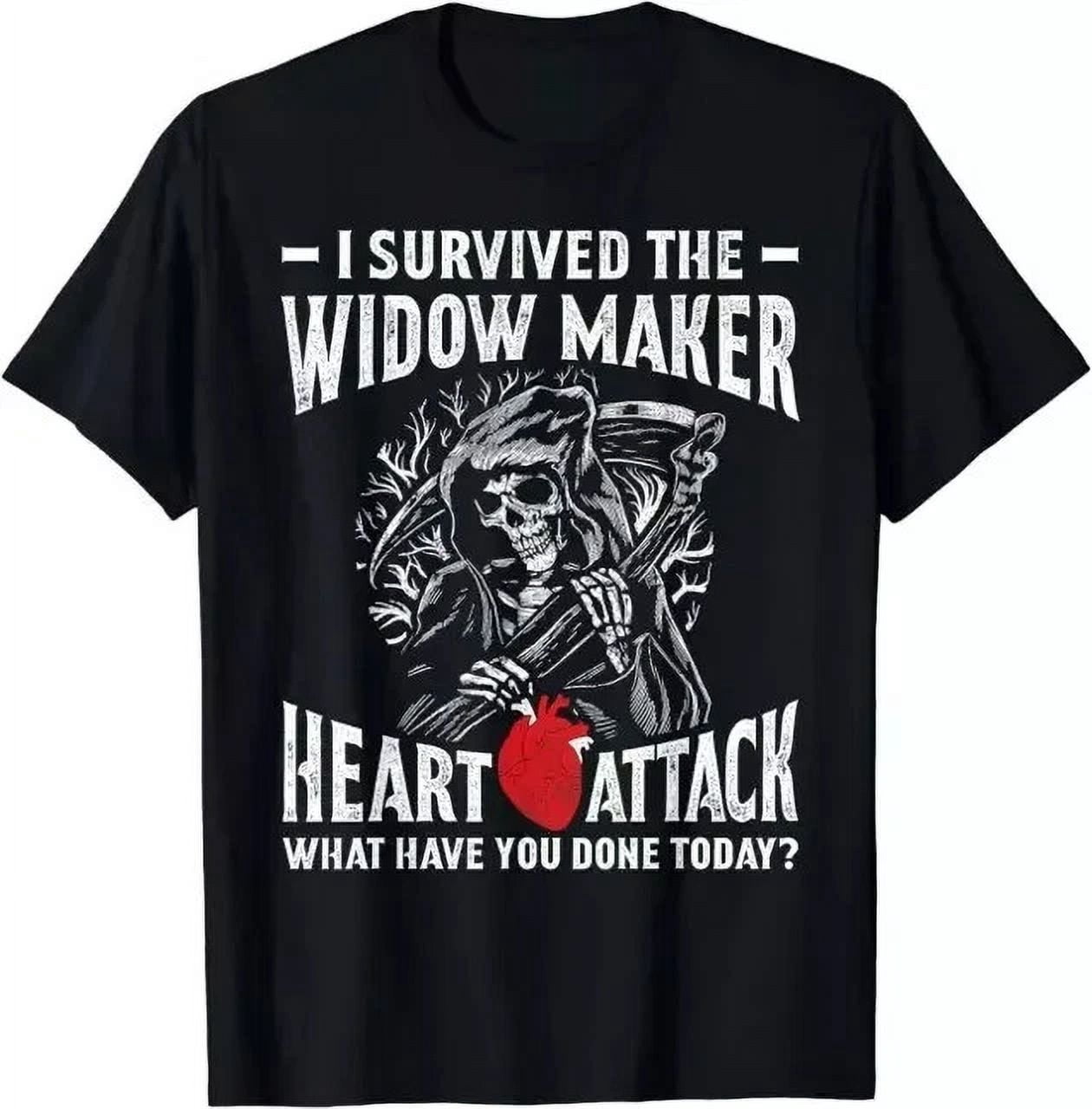 2026/New Limited I Survived The Widow Maker Heart Attack Skull Vintage ...