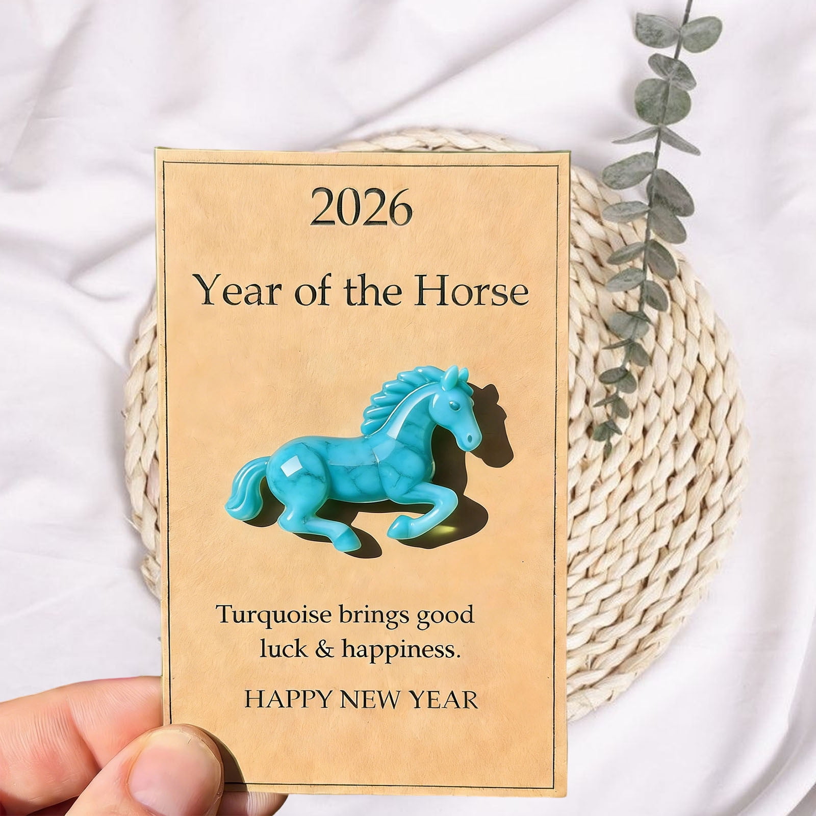 2026 New Lucky Crystal Gem Horse Ornament, Clear Crystal Horse Figurine ...