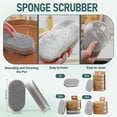 2026 New Magic Eraser Shower & Tub Scrubber Sponge (Grey, 5 Pack ...