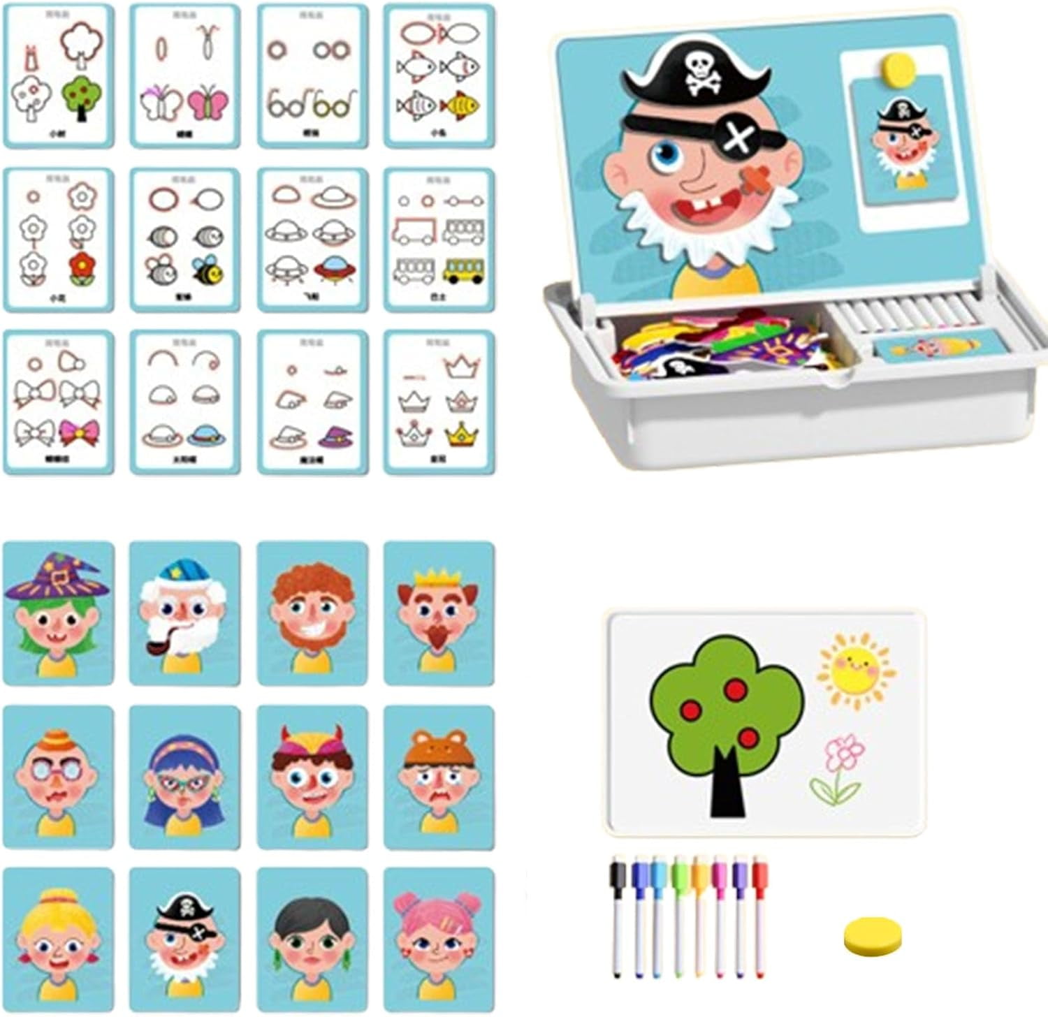 2026 New Magnetic Puzzles Face Dress Up Travel Game,Magnetic Puzzle ...