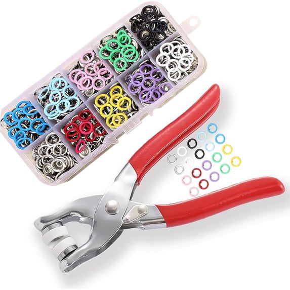 2026 New Manual Pressure Pliers Sewing Kit with 100PCS Metal Buttons ...