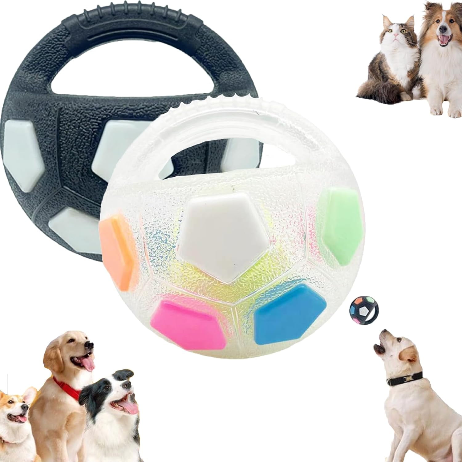2026 New Mellow Dog Calming Ball with Handle, Pet Dog Football Shape ...