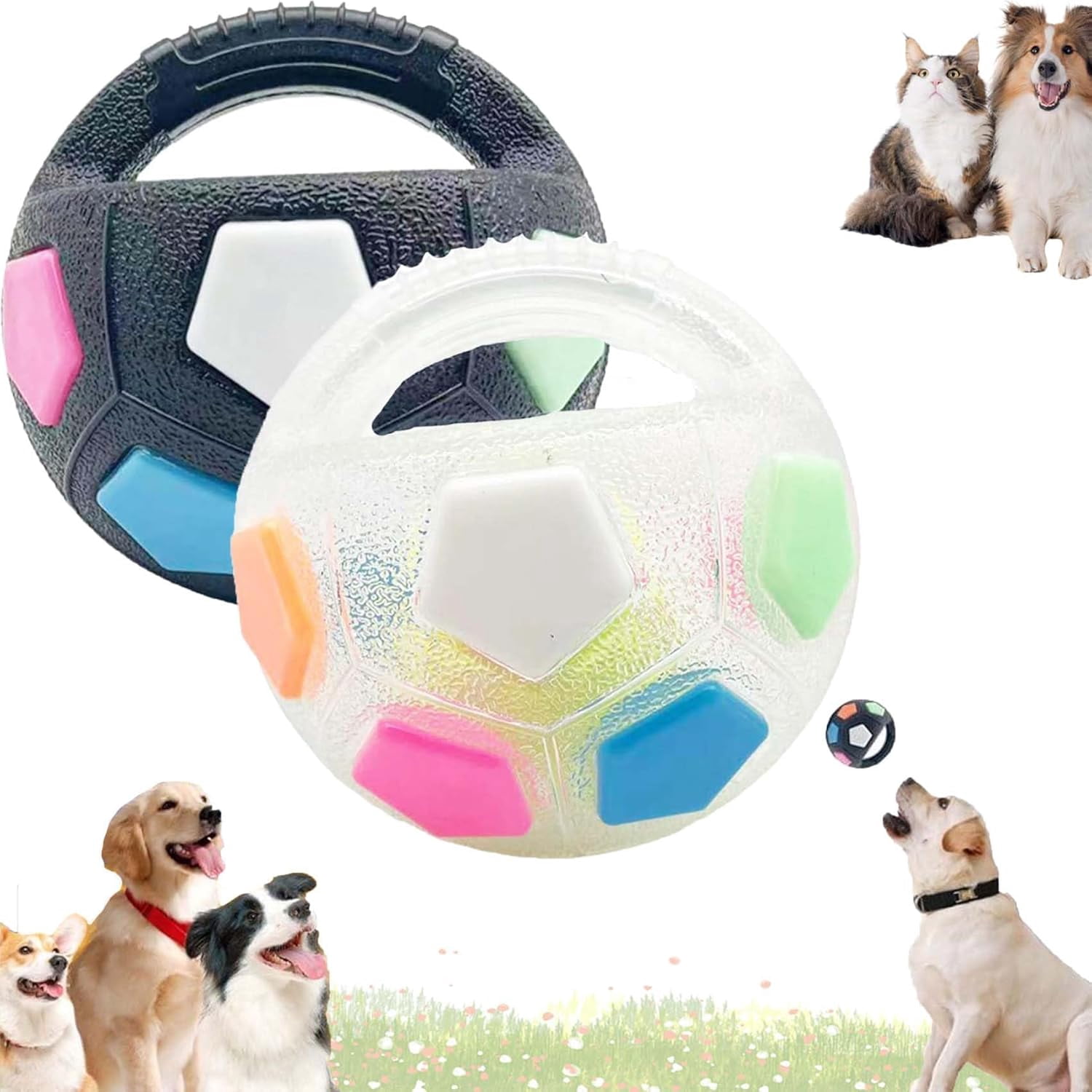2026 New The Mellow Dog Calming Ball with Handle, Pet Dog Football ...