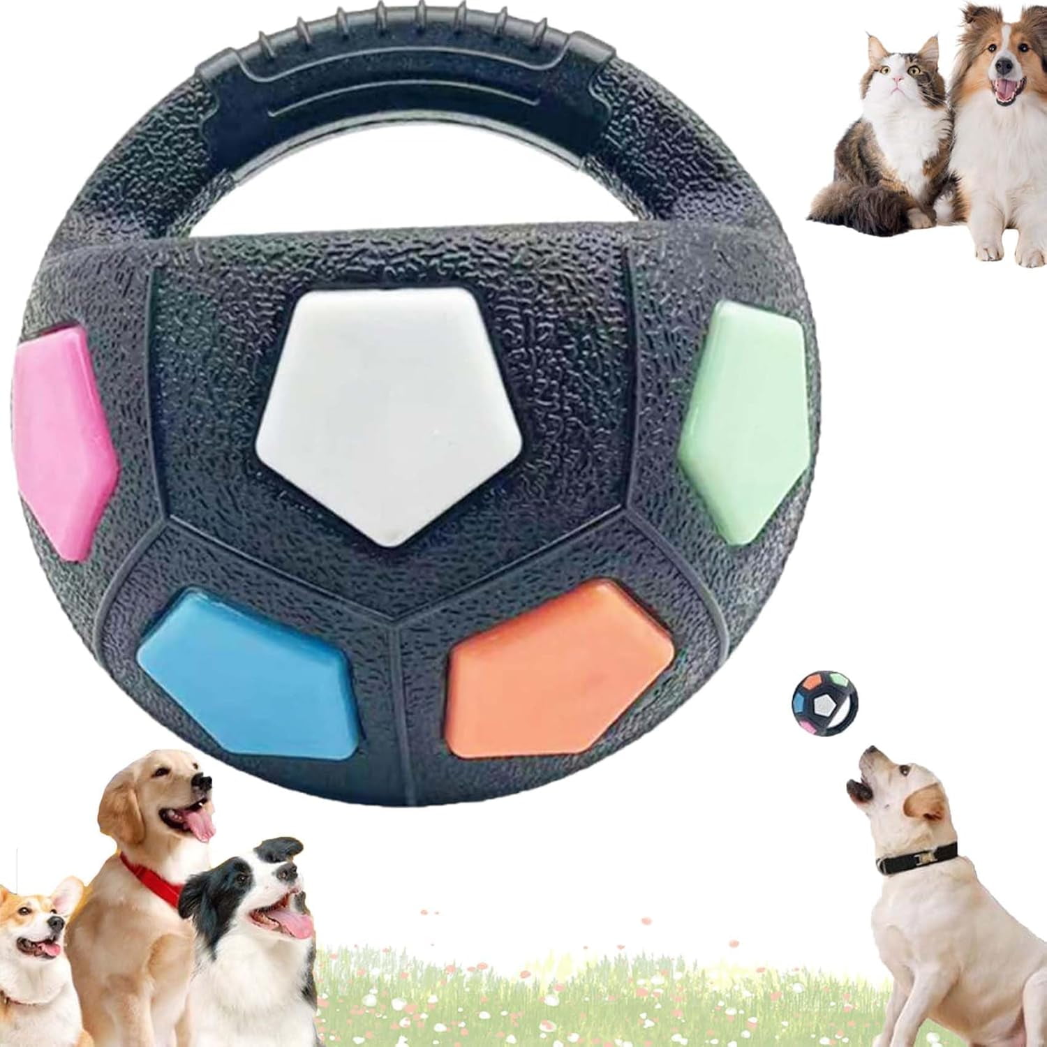 2026 New The Mellow Dog Calming Ball with Handle, Pet Dog Football ...
