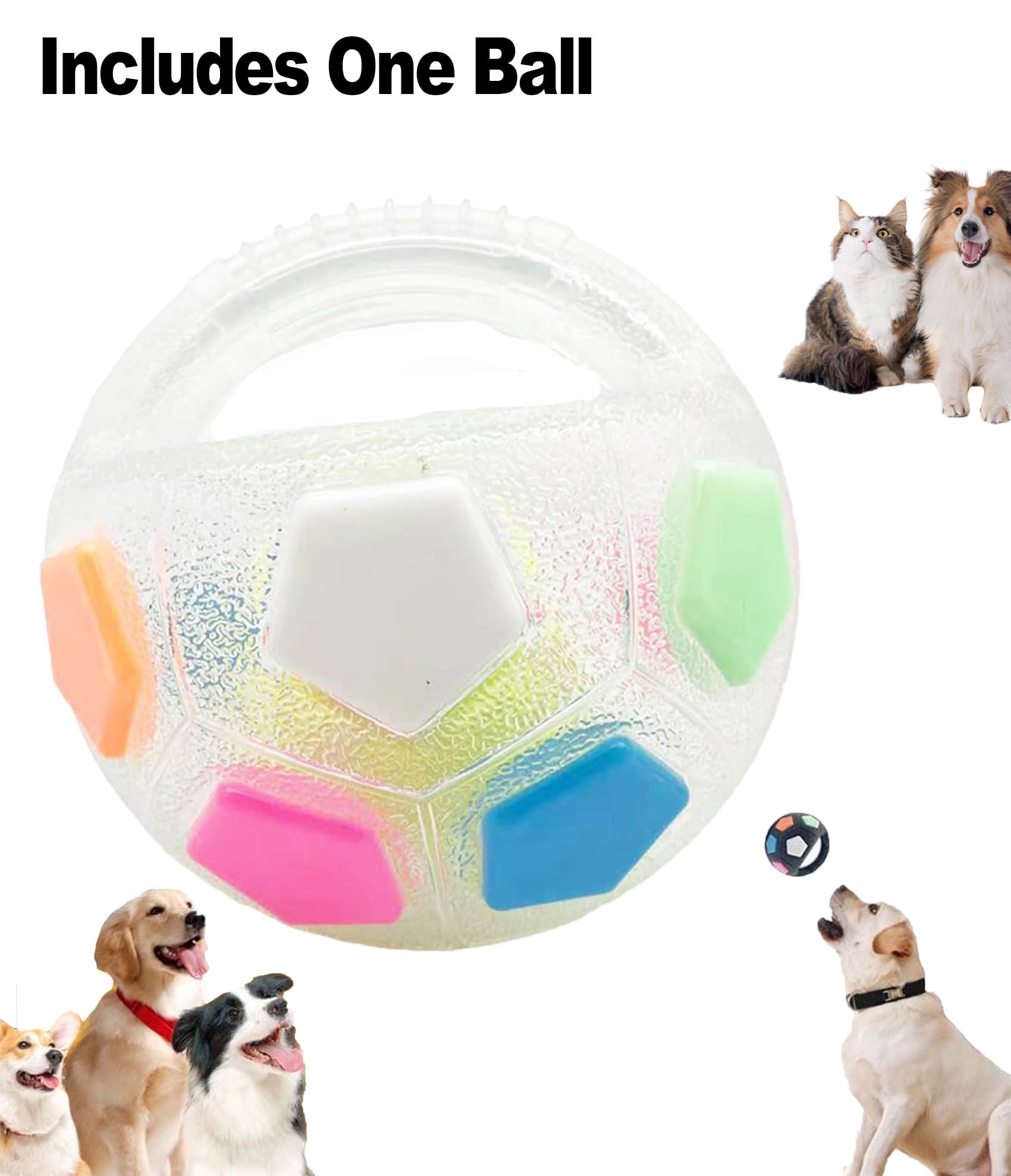 2026 New The Mellow Dog Calming Ball with Handle, Pet Dog Football ...