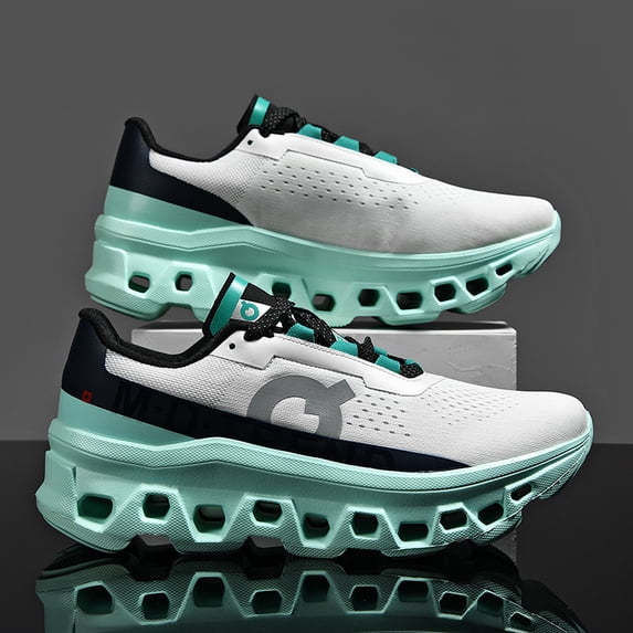2026 New Men Sports Marathon Air Cushion Running Shoes Breathable ...