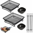 2026 New Mesh Metal Platform Bird Feeder with 2 Secure Elastic Rope ...