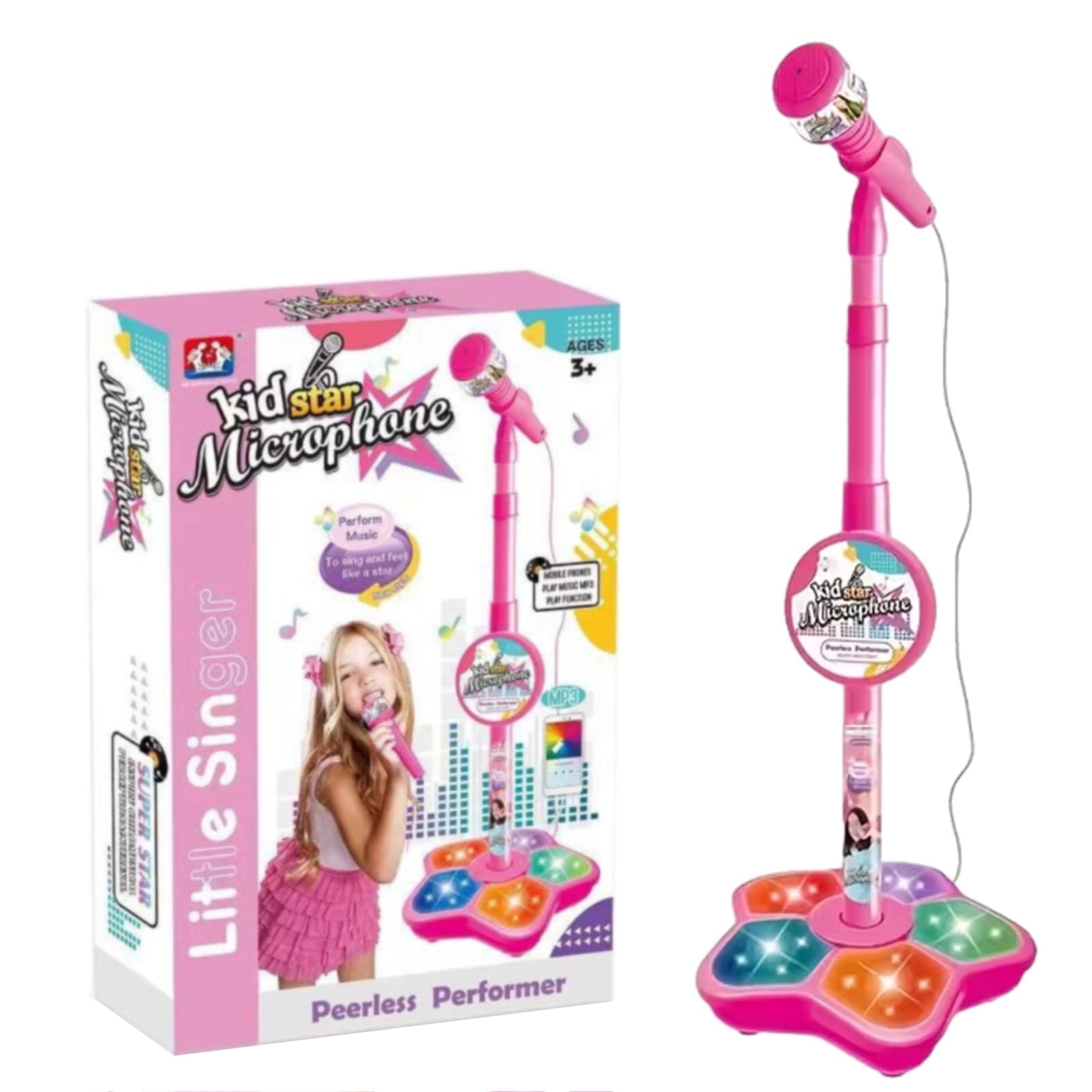 2026 New Microphone with Stand, Mini Karaoke Machine Cute Musical Toys ...