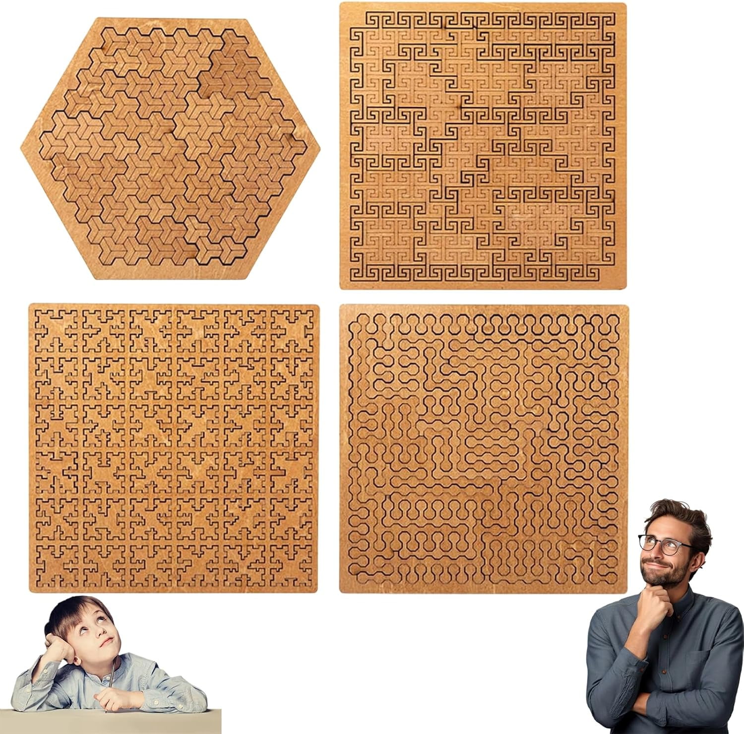 2026 New Mind Bending Wooden Jigsaw Puzzle, Unique Irregular Creative ...