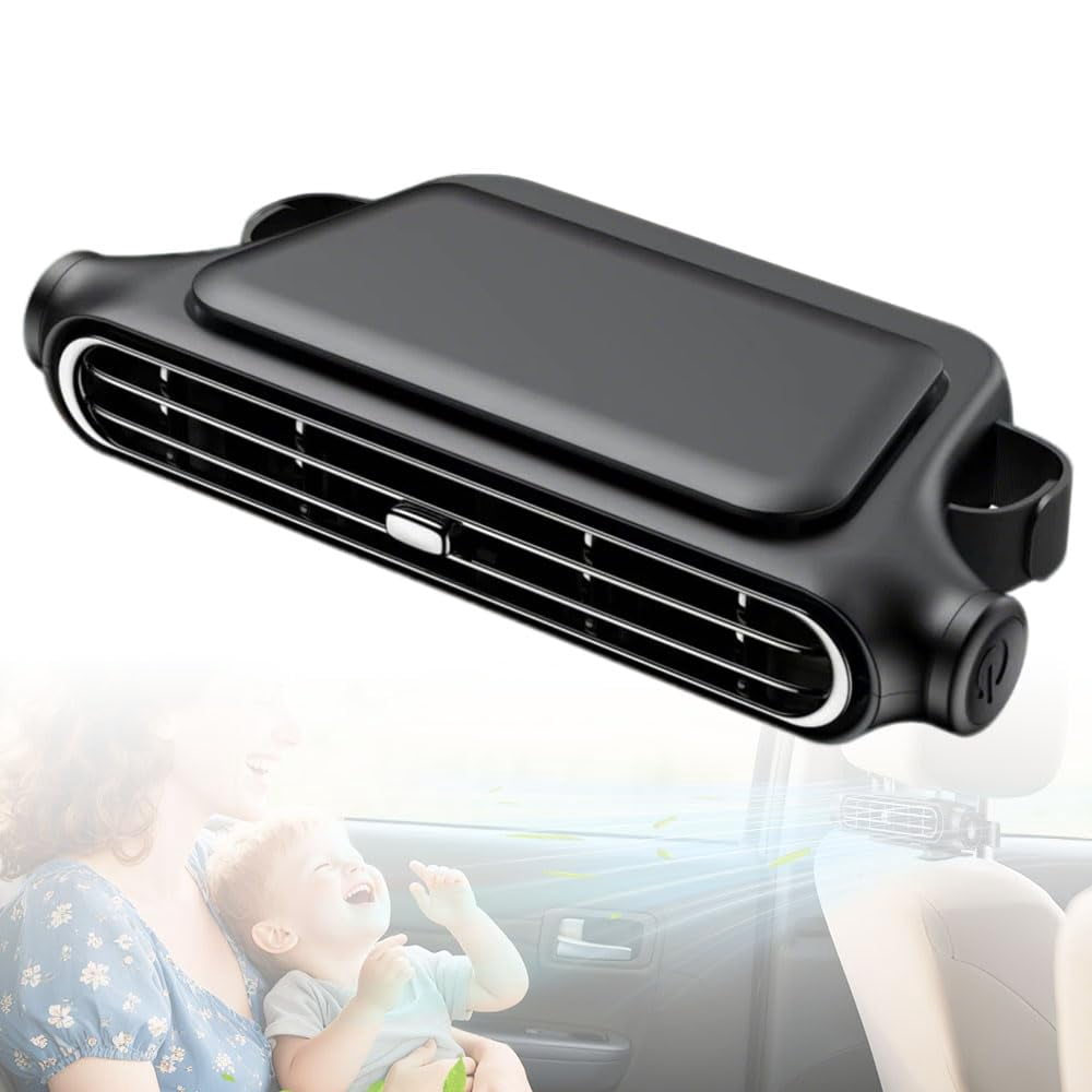 2026 New Mini Car Mounted Seat Back Cooling Fan, 3 Speed Portable ...