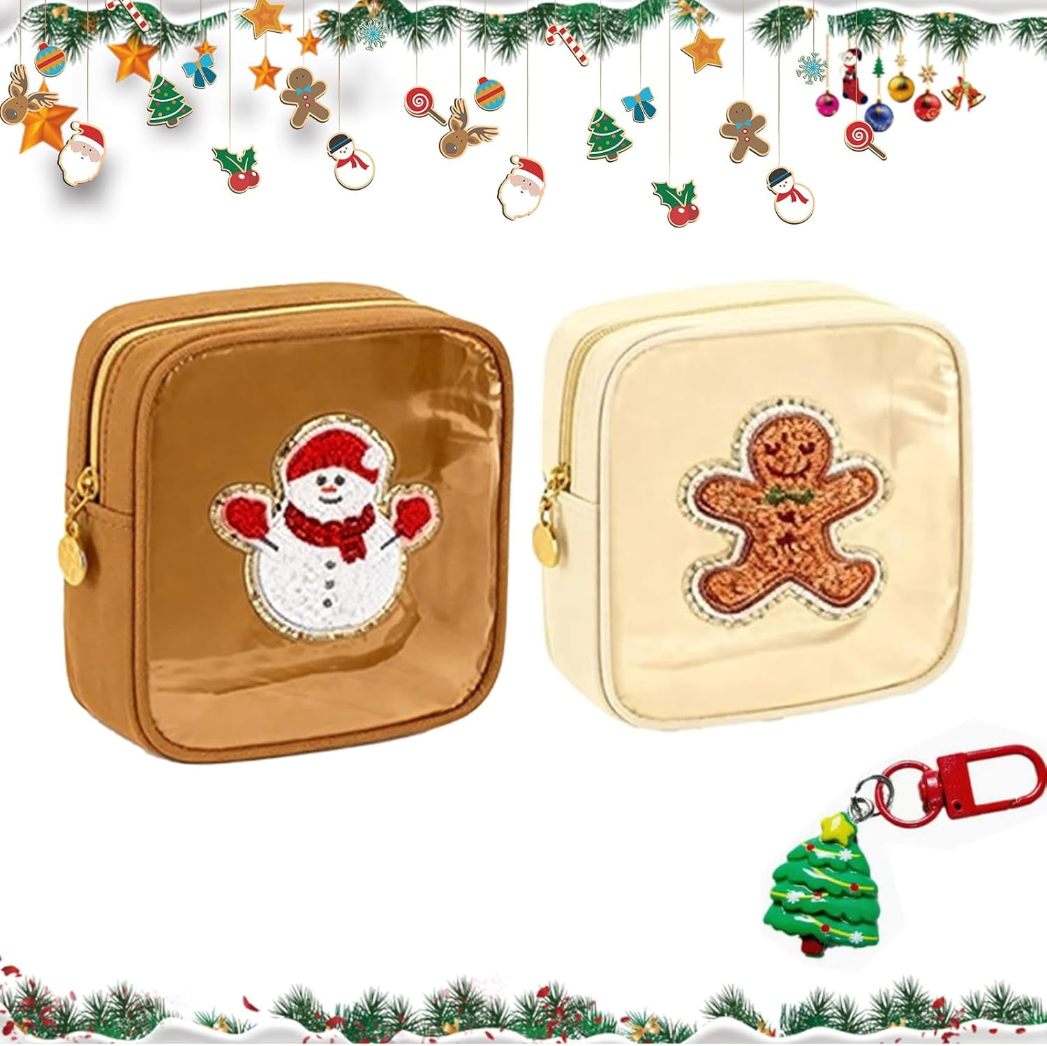 2026 New Mini Christmas Pouches, 2/4/6/8/12/24 Packs Mini Christmas Zipper Pouches, 12 Colors ...