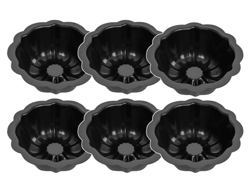 2026 New Mini Flan Molds Pan, 4 Inches Fluted Cake Pan Nonstick, Carbon ...