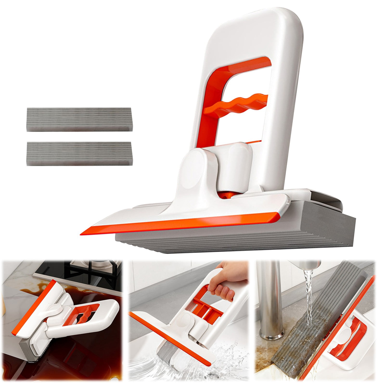 2026 New Mini Portable Self-Squeeze Sponge Mop, Mini Foldable Desktop ...