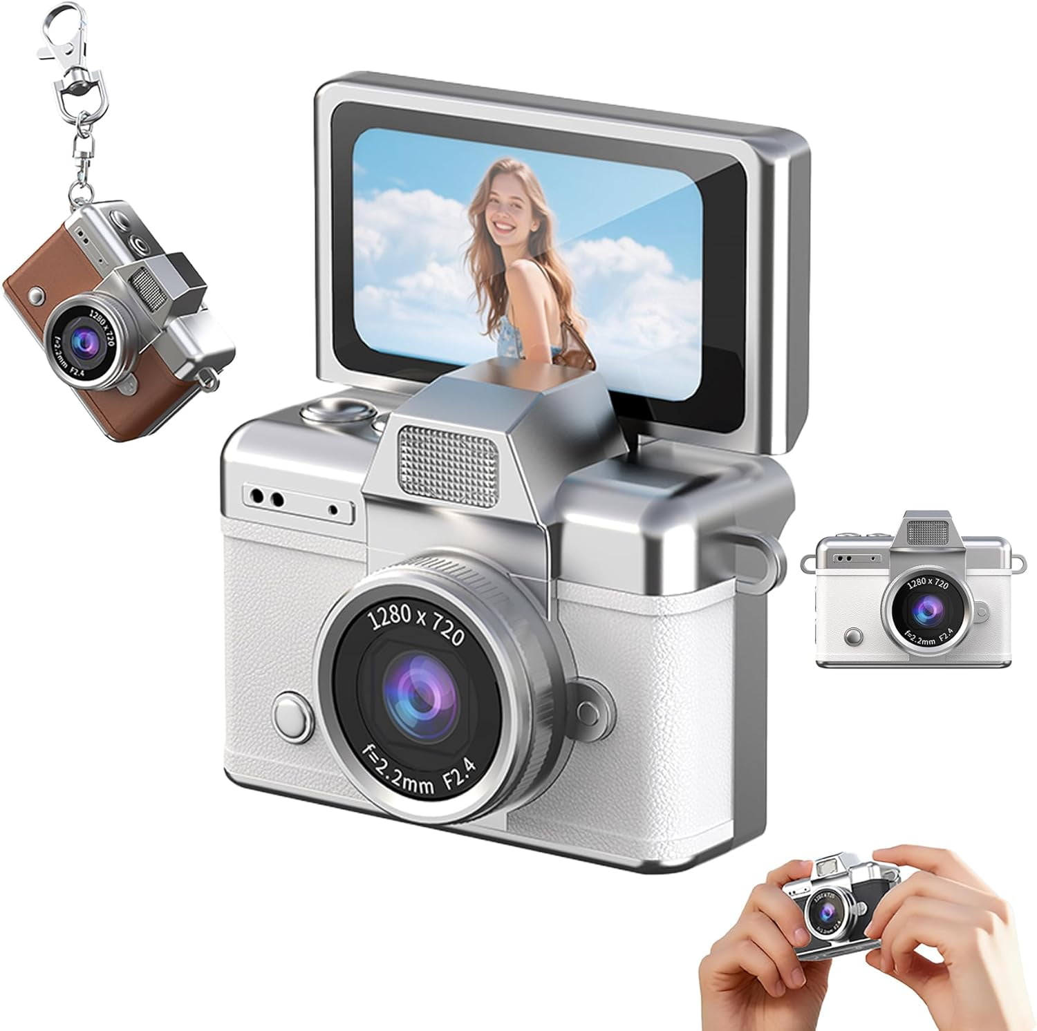 2026 New Mini Retro Digital Camera | 1.47-Inch 180° Flip Screen ...