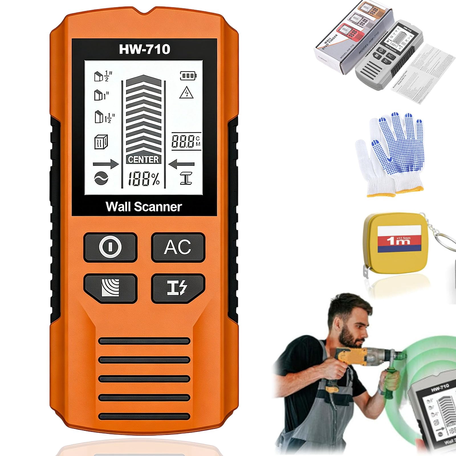 2026 New Multifunctional Handheld Metal & Wall Detector, 5 in 1 Stud ...