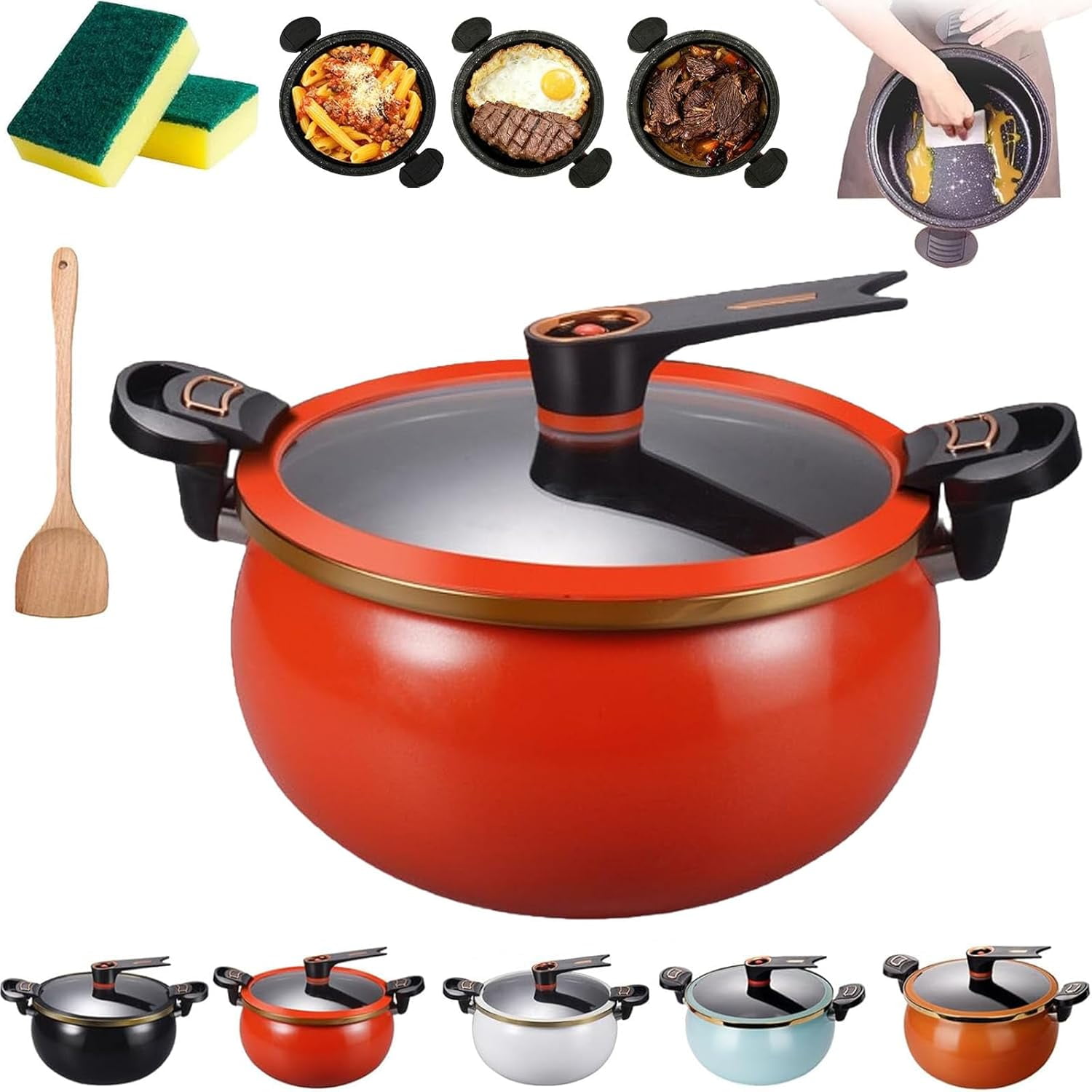 2026 New Multifunctional Large Capacity Non-stick Pressure Cooker - 10 ...