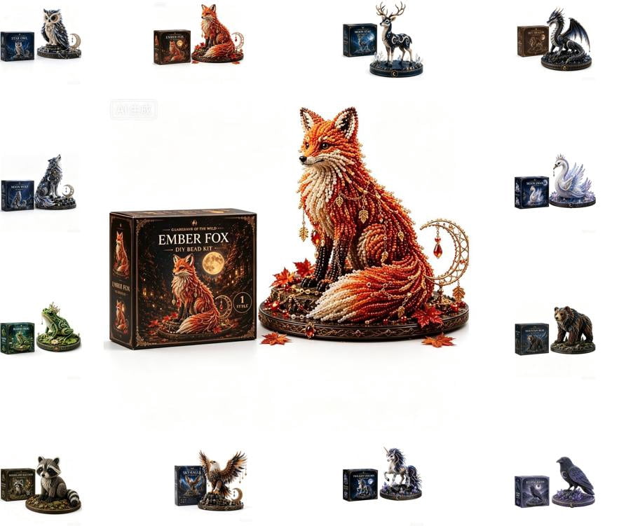 2026 New Mythical Guardian 3D Beaded Animal Kit, Diy Animal Beading Kit ...