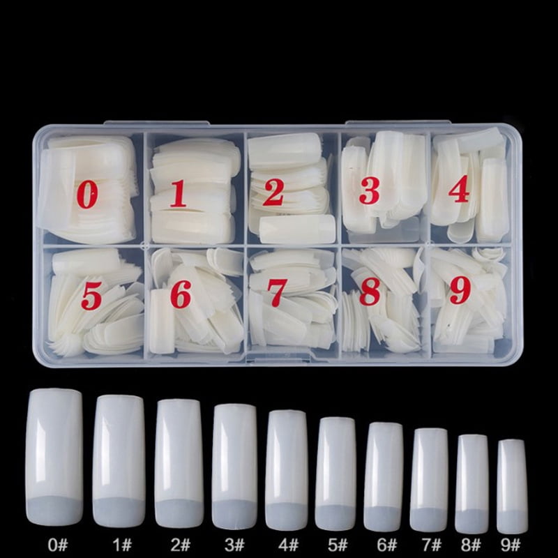 2026 New Nail Art 500-Piece Box of Nail Tips, French Full-Cover and ...