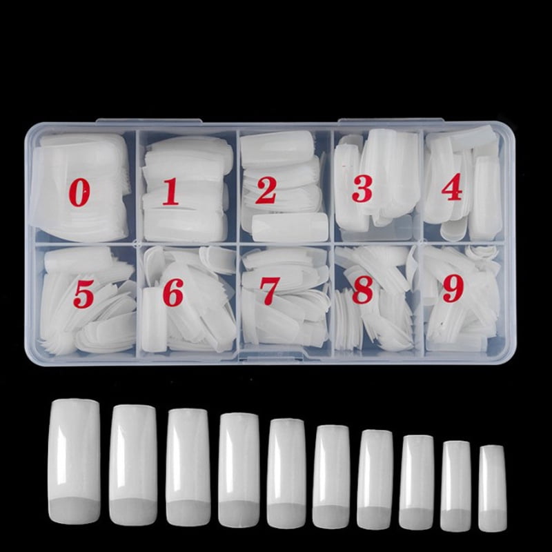 2026 New Nail Art 500-Piece Box of Nail Tips, French Full-Cover and ...