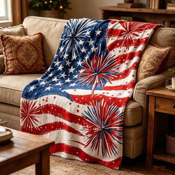 2026 New Non-Functional Blankets Independence Day Blanket Festive ...
