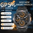 2026 New Outdoor Sports GPS Men's Smart Watch, 1.56" HD AMOLED Display ...