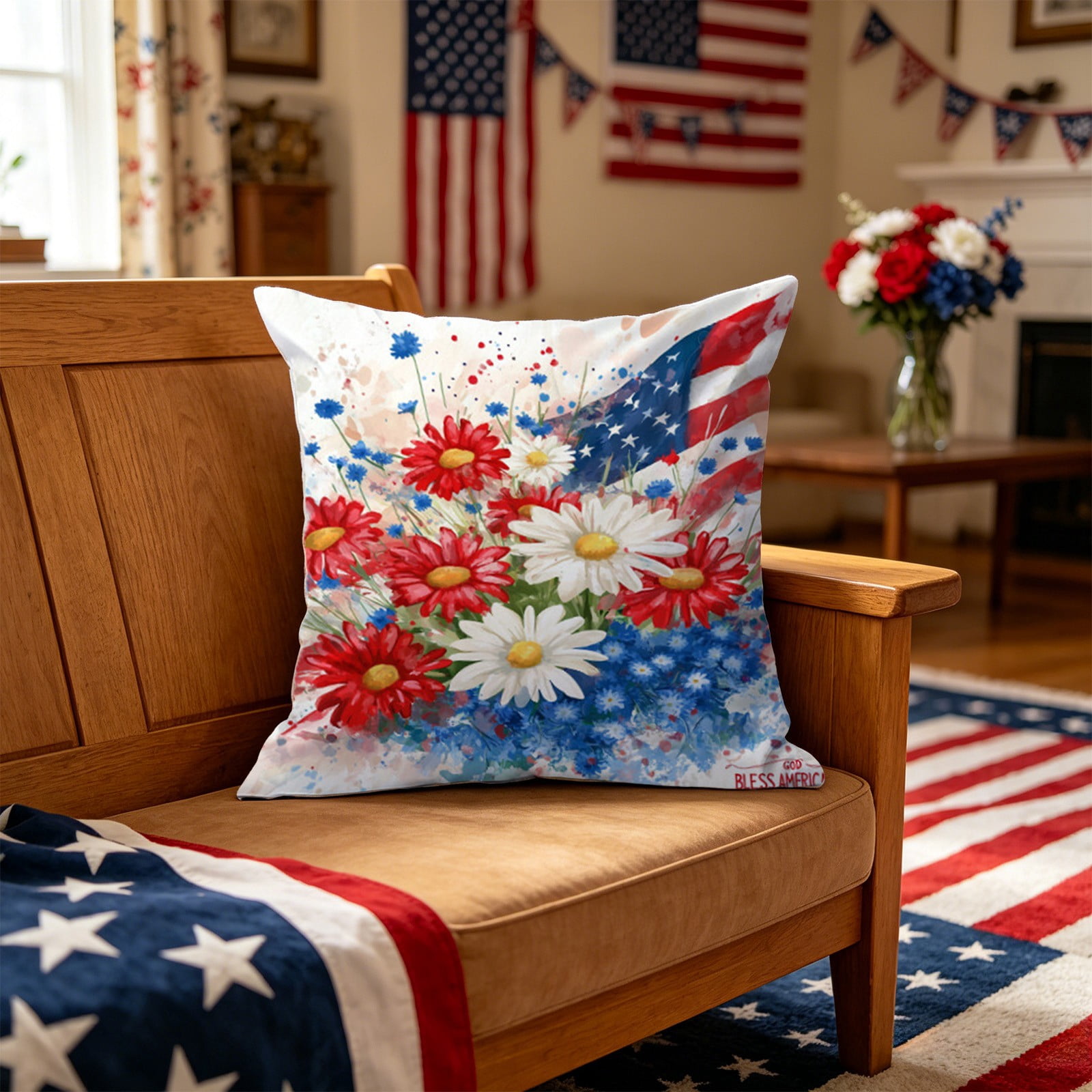 2026 New Pillows & Case Pillowcases Independence Day Decorations Regret ...