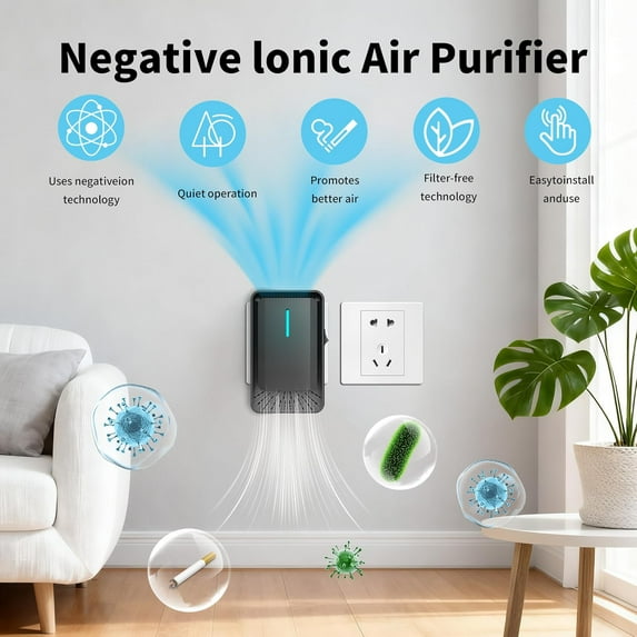 2026 New Plug in Air Purifier with Negative Ion Generator,Air Ionizers ...