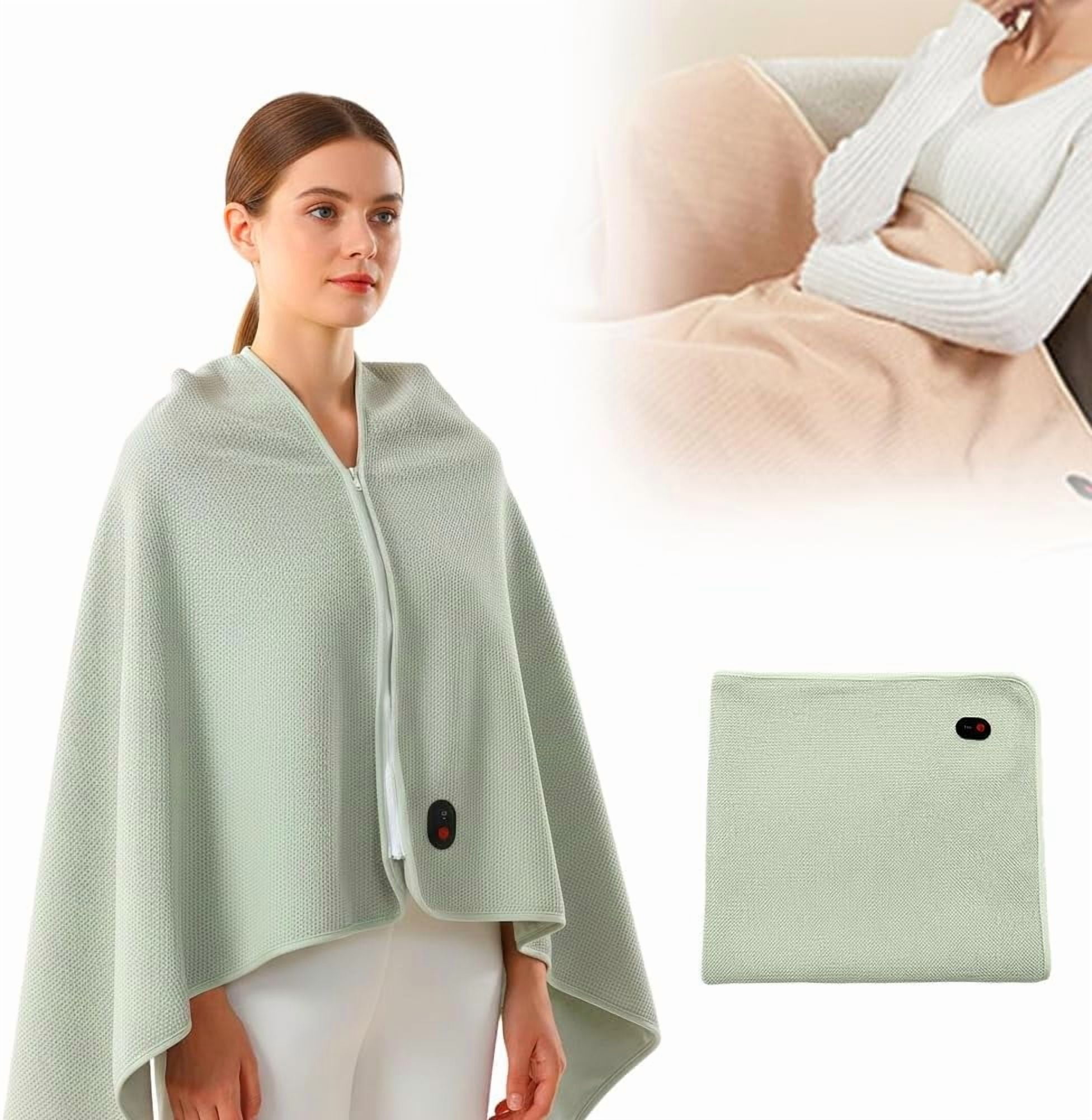2026 New Portable Heated Shawl Blanket, Portable Heated Blanket Shawl ...