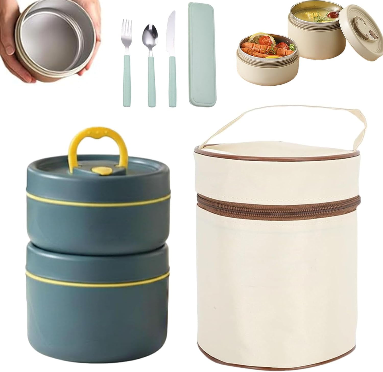 2026 New Portable Insulated Lunch Container Set, 2/3/4 Separate ...