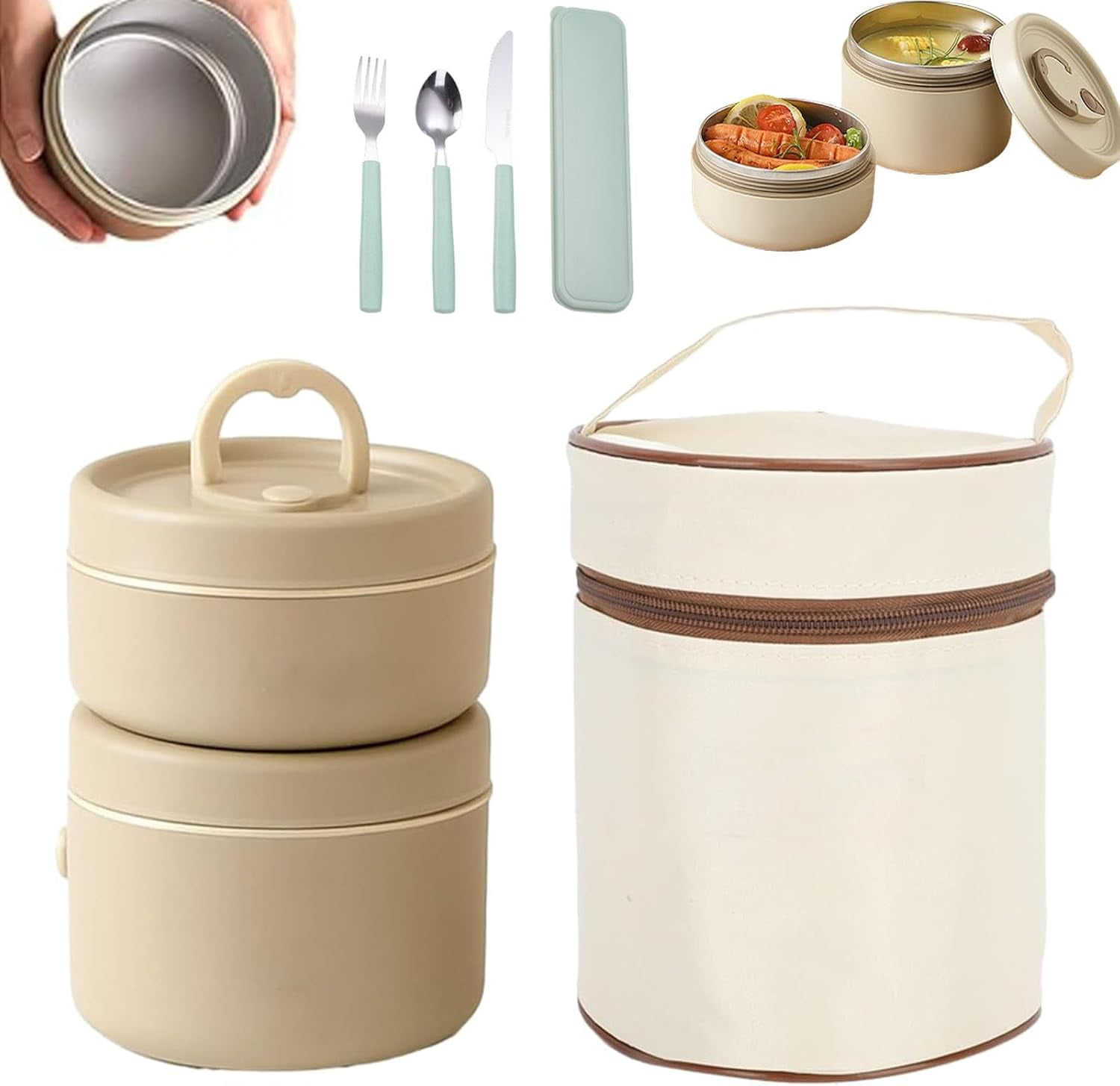 2026 New Portable Insulated Lunch Container Set, 2/3/4 Separate ...