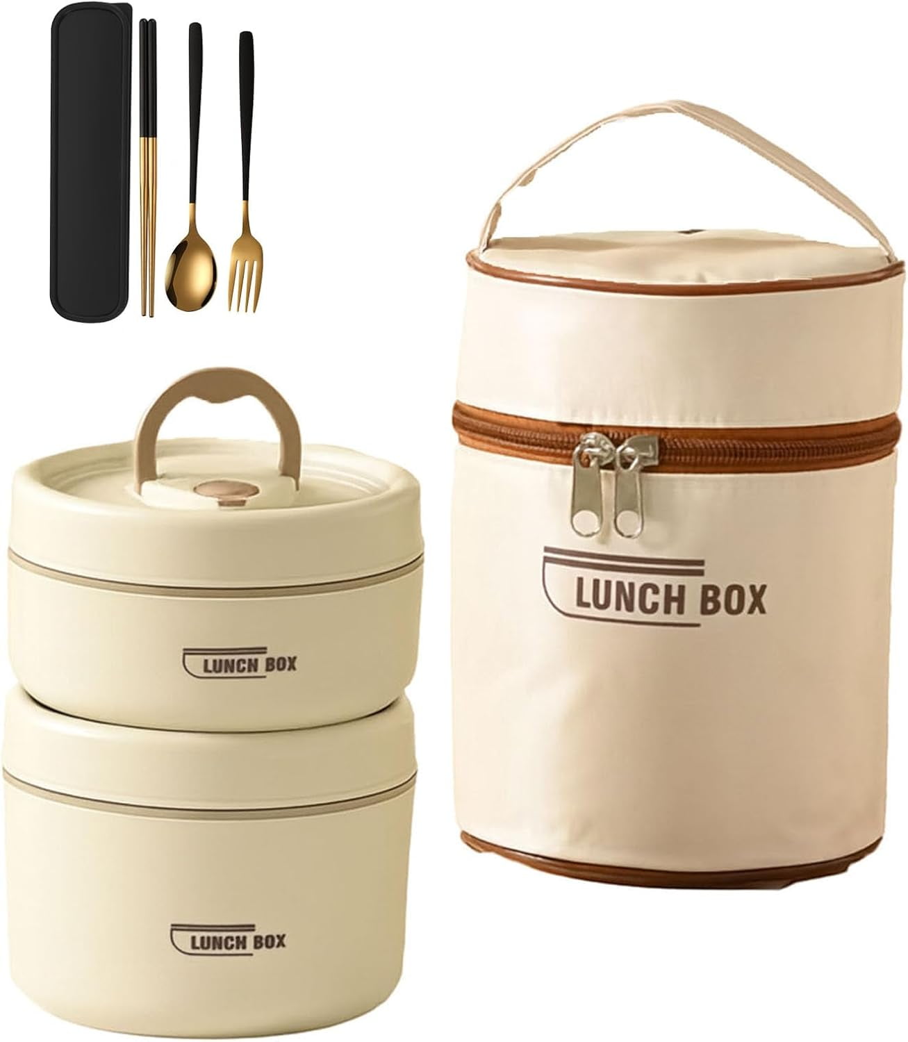 2026 New Portable Insulated Lunch Container Set, 2/3/4 Tier Stackable ...