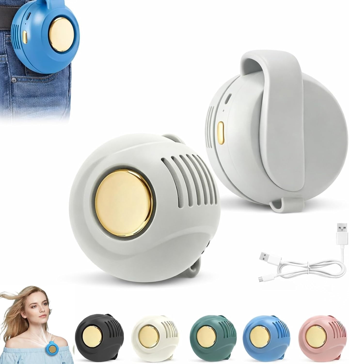 2026 New Portable Silent Mini Bladeless Electric Fan, Portable ...