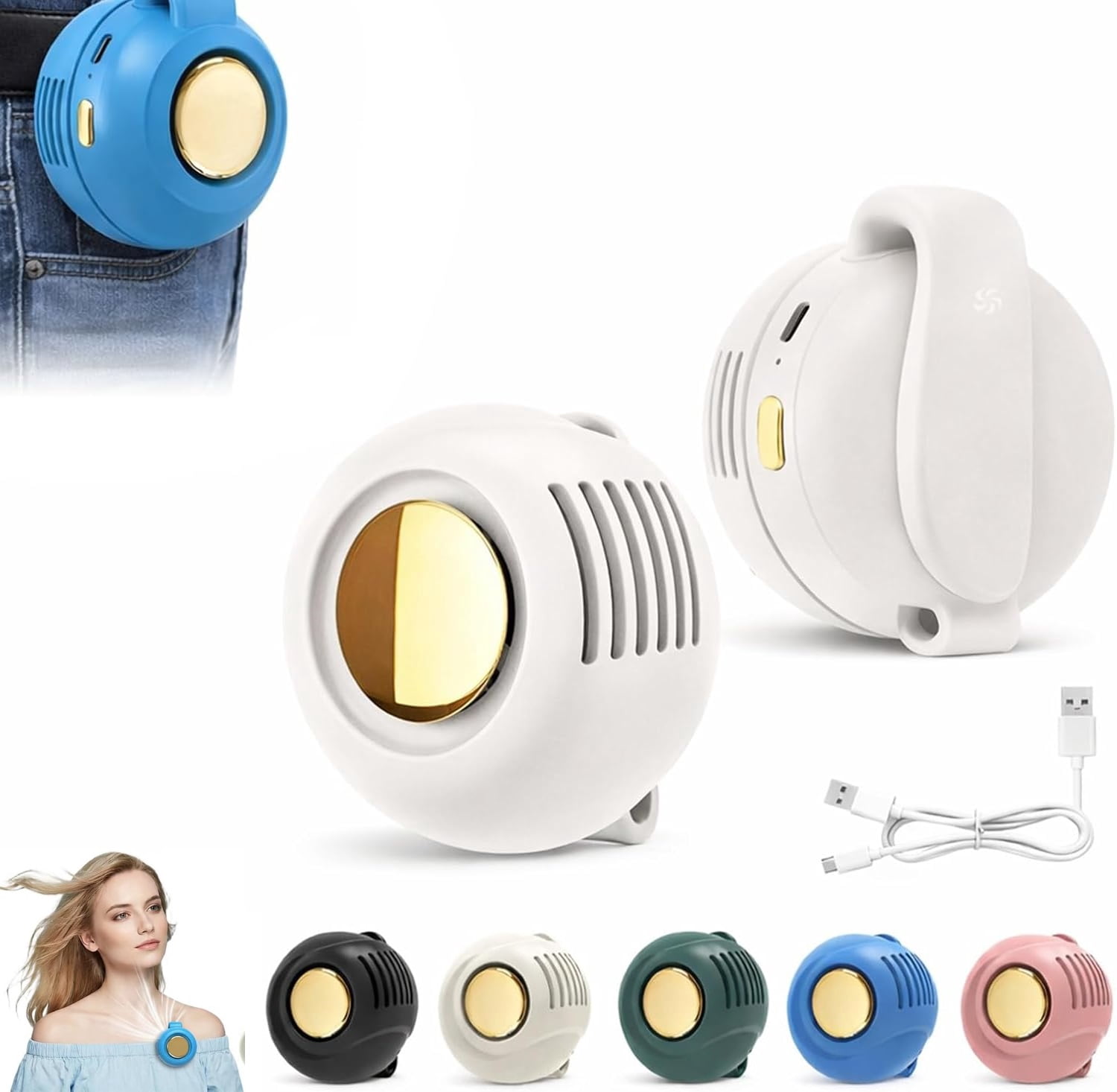2026 New Portable Silent Mini Bladeless Electric Fan, Portable ...